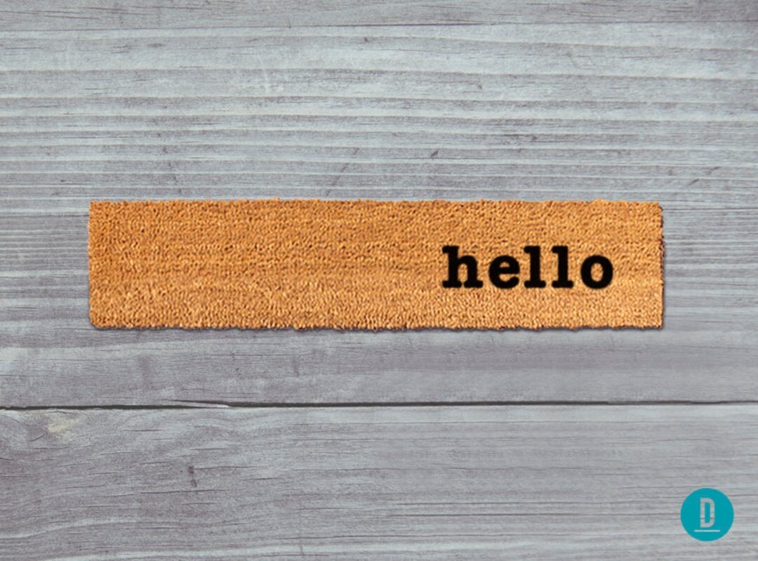 Hello Skinny Doormat, Hello Door Mat, Hello Welcome Mat, Skinny Door ...