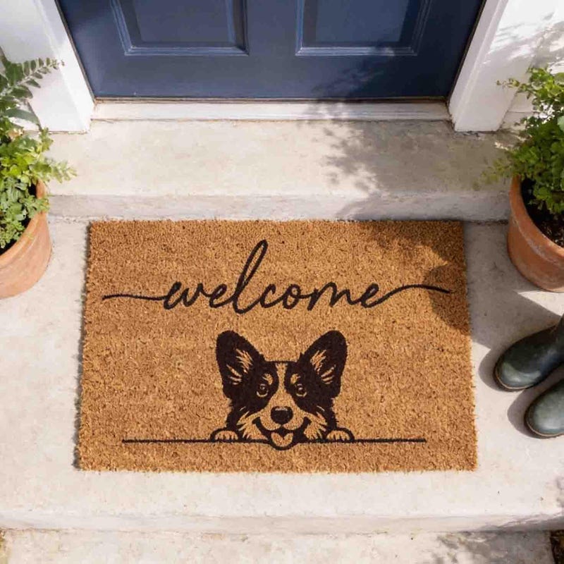 Front Door Decor Corgi - Etsy