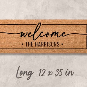 Personalized Welcome Mat With Last Name Family Name Doormat Custom ...