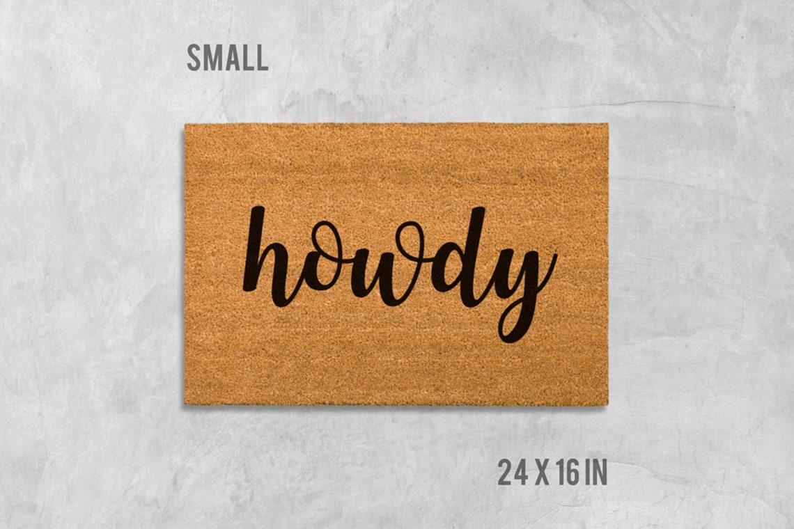 Howdy Doormat Howdy Door Mat Howdy Welcome Mat Howdy Mat - Etsy