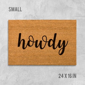 Howdy Doormat, Howdy Door Mat, Howdy Welcome Mat, Howdy Mat, Howdy ...