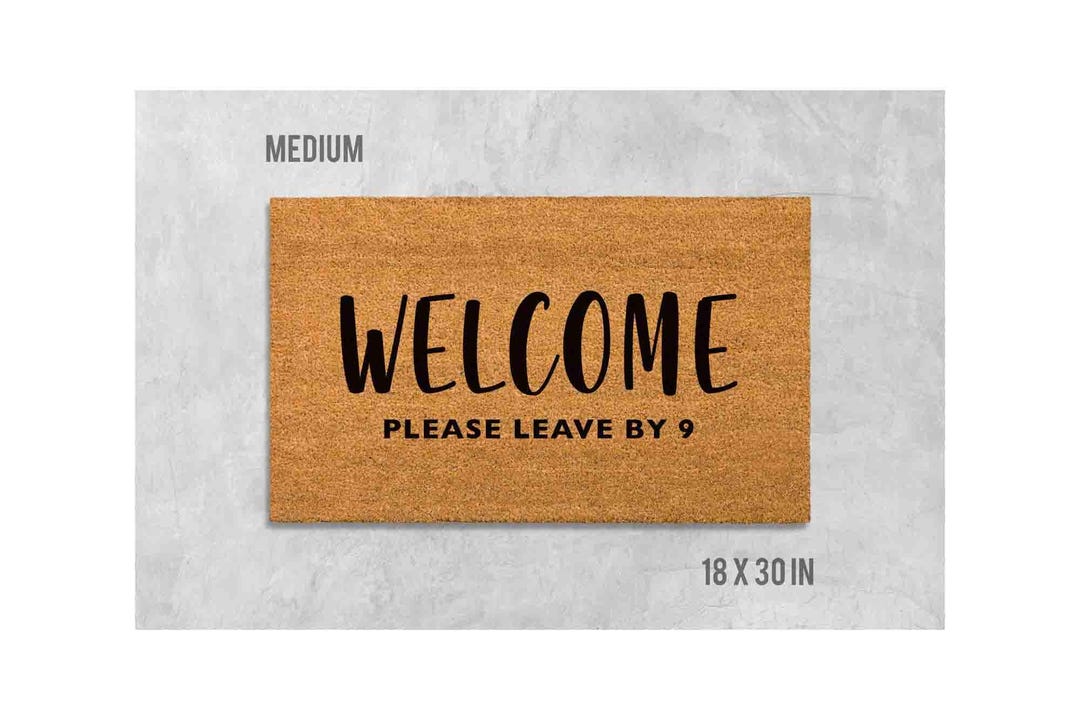 Welcome Door Mat: Funny Rude Saying (natural Coir, Latex) - Etsy