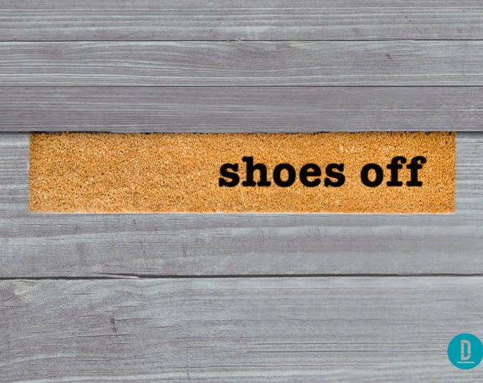Shoes off Skinny Doormat Shoes off Door Mat Shoes off - Etsy