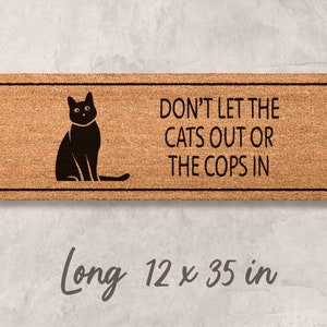 Doormat Cat Doormat Funny Doormat Custom Doormat Unique Cat Gift Unique ...