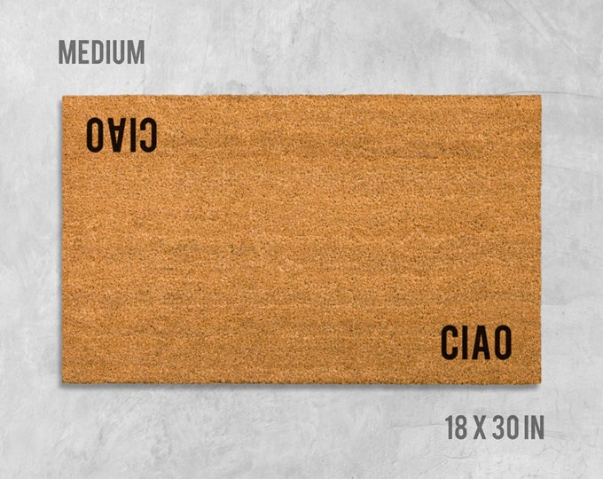 Ciao Doormat Ciao Door Mat Ciao Welcome Mat Italian Welcome | Etsy