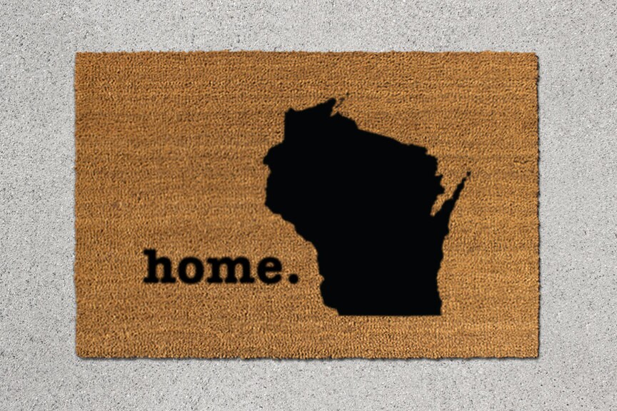 Wisconsin Door Mat - Etsy