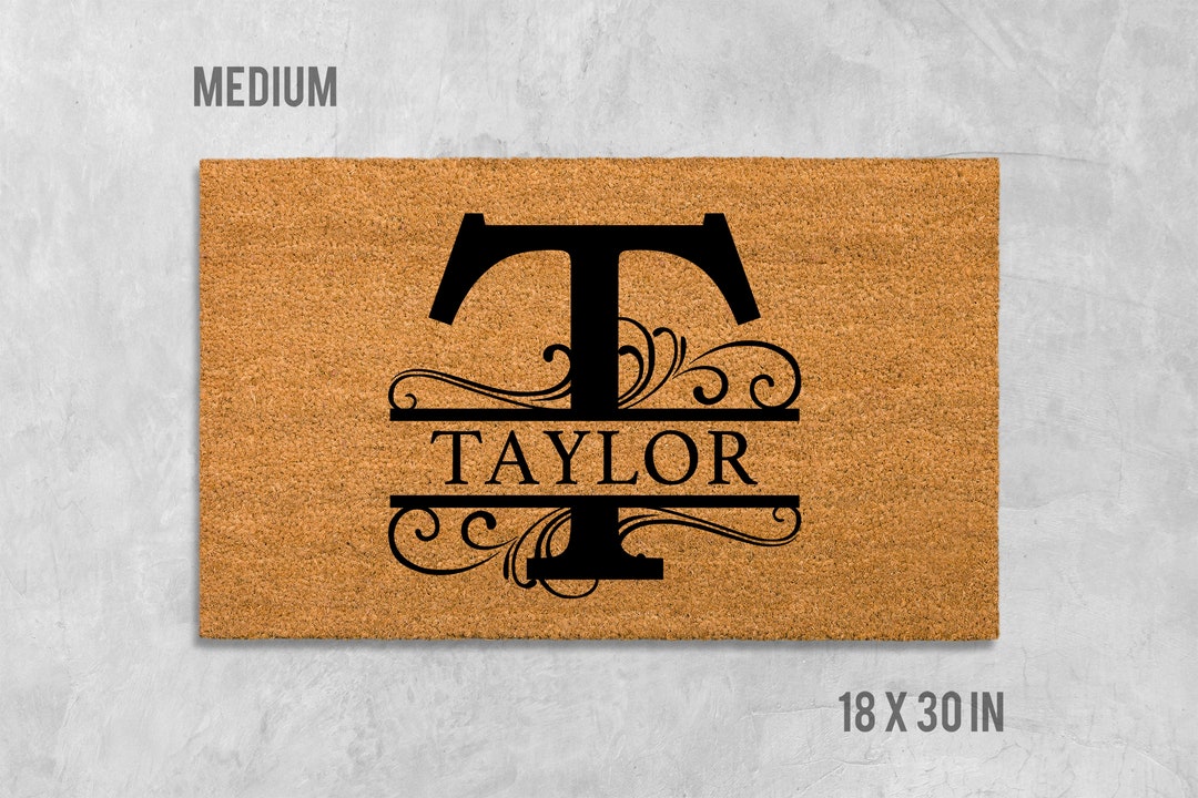 Custom Initial Doormat, Custom Family Doormat, Custom Last Name Doormat ...