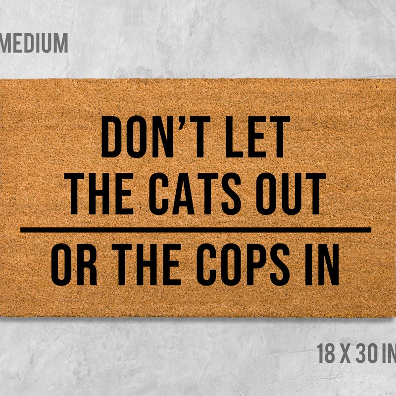 Cats Cops Doormat - Etsy