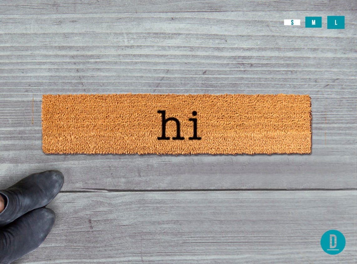 Hi Skinny Doormat, Hi Door Mat, Hi Welcome Mat, Hi Doormat, Hi Slim ...