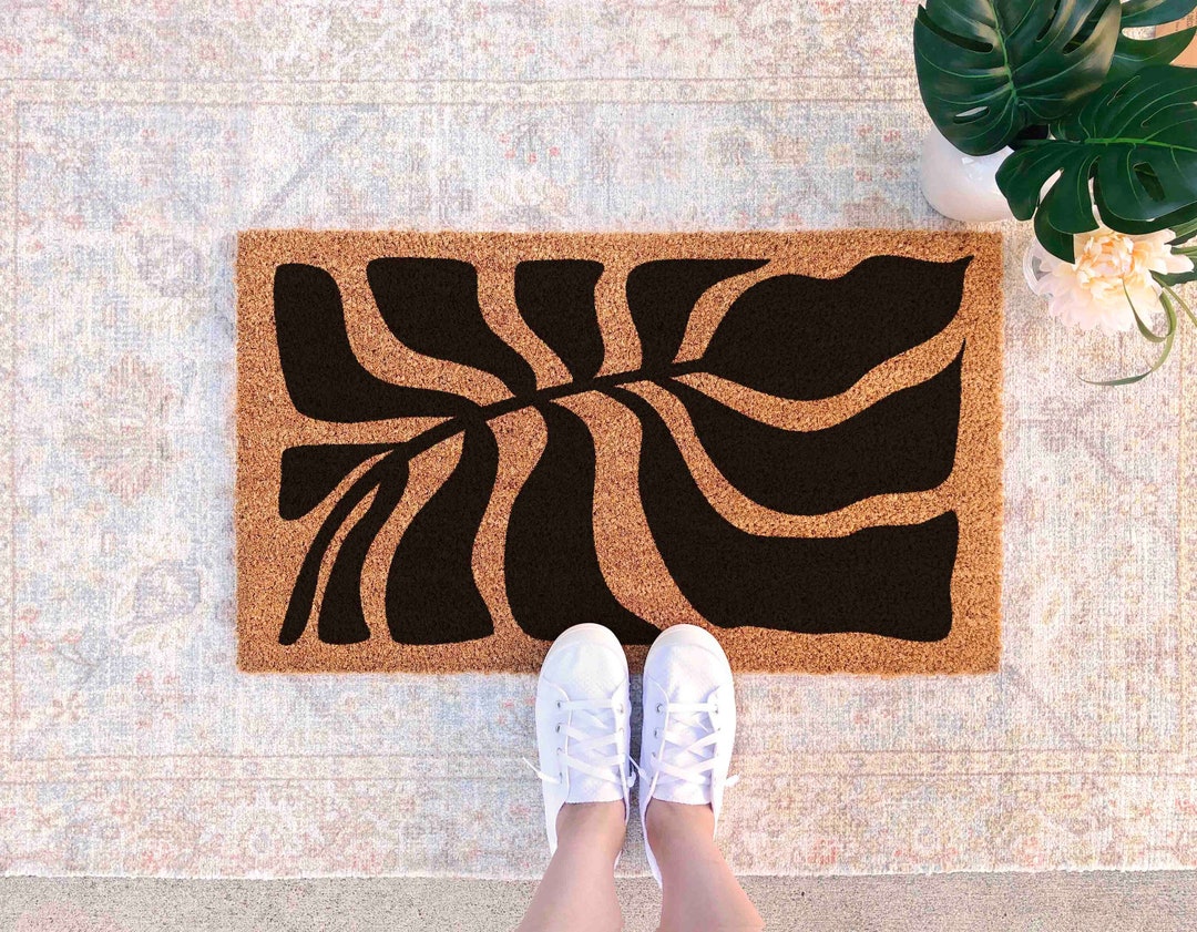 Doormat Modern Door Mat Modern Gift Floral Doormat Wildflowers Decor ...