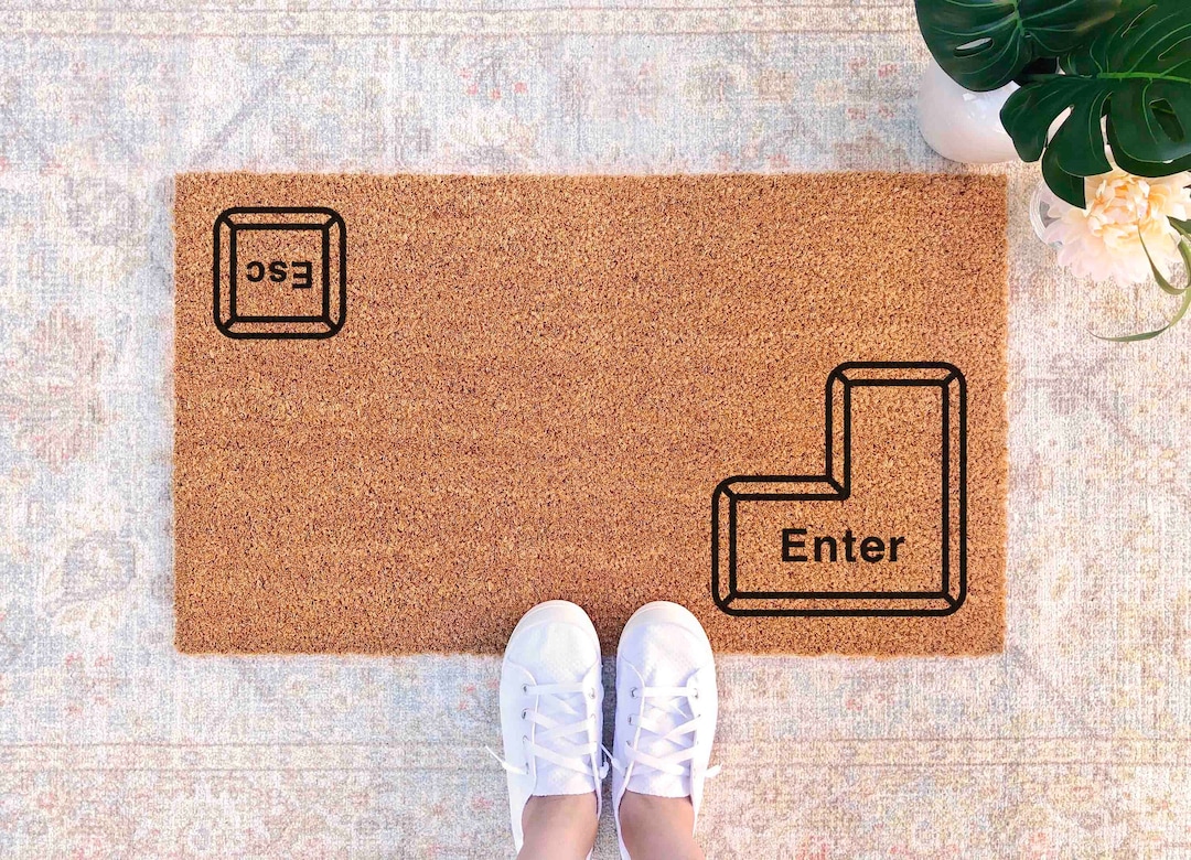 Enter Escape Doormat Keyboard Doormat Nerdy Gift Welcome Mat Cool ...