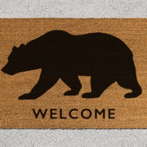 Bear Doormat, Bear Door Mat, Bear Welcome Mat, Doormat, Door Mat ...