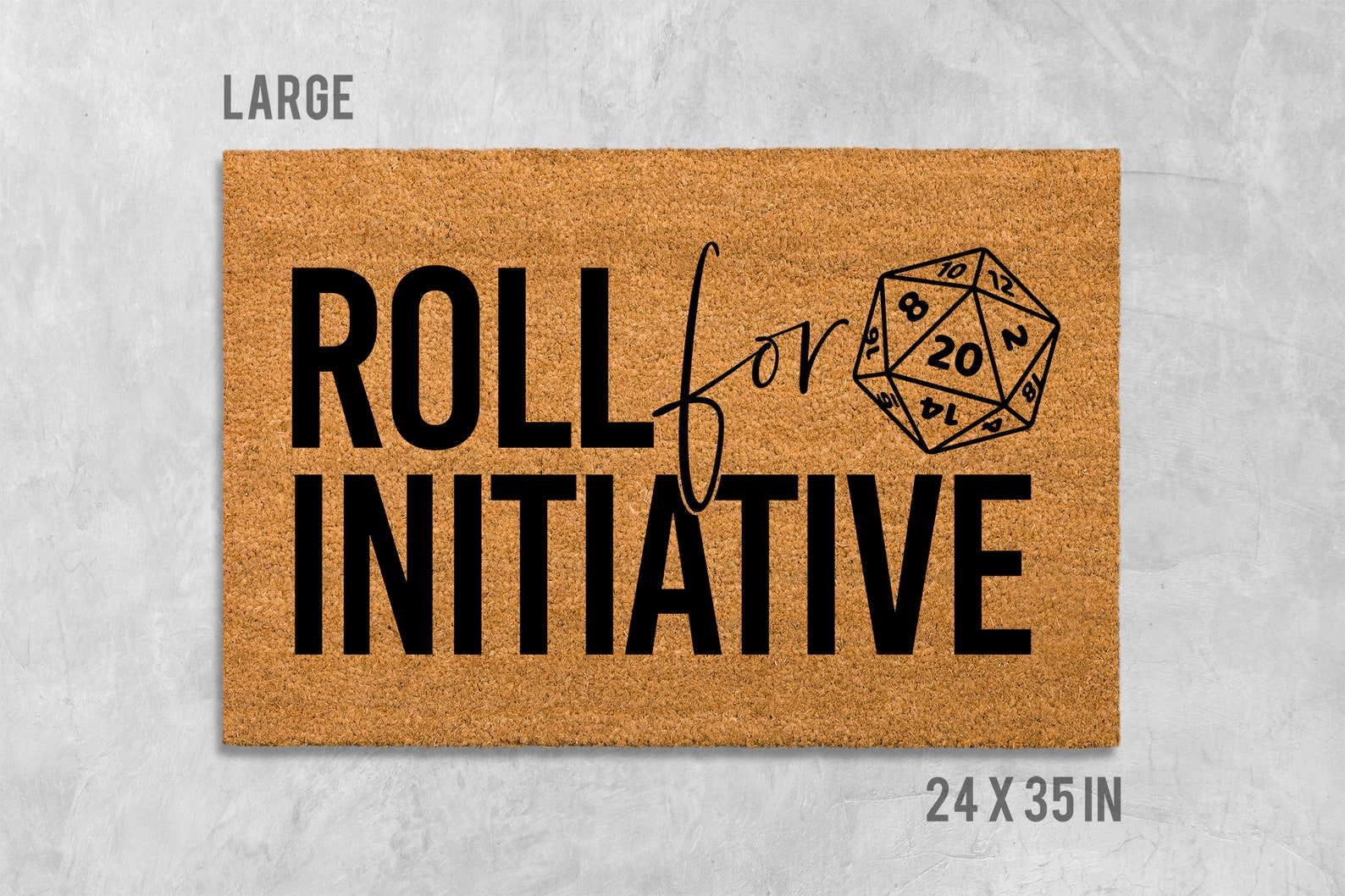 Roll for Initiative Doormat Dungeons and Dragons Doormat D&D - Etsy