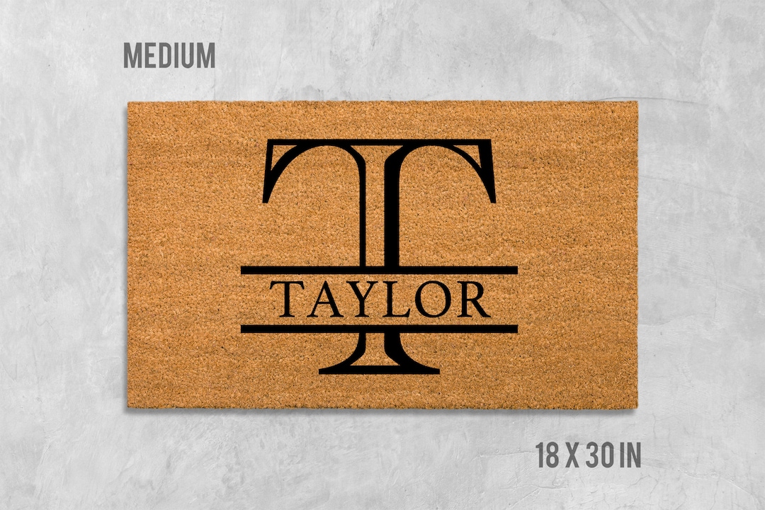 Custom Initial Doormat, Custom Family Doormat, Custom Last Name Doormat ...