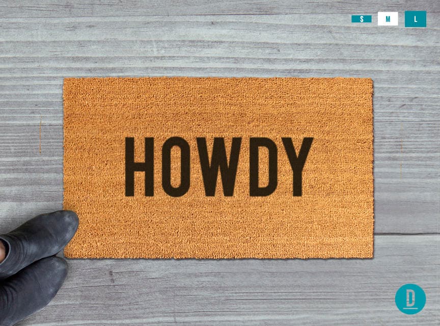 Howdy Doormat Howdy Door Mat Howdy Welcome Mat Howdy Mat - Etsy