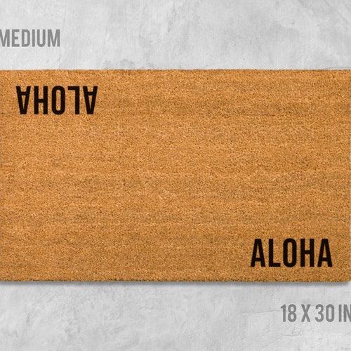 Aloha Doormat Aloha Door Mat Aloha Welcome Mat Hawaii - Etsy