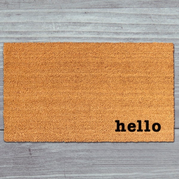 Hello Welcome Mat - Etsy