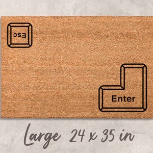Enter Escape Doormat Keyboard Doormat Nerdy Gift Welcome Mat Cool ...