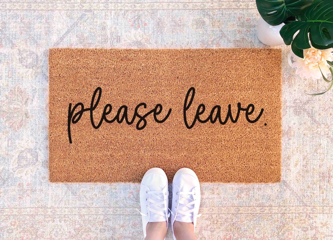 Please Leave Doormat Funny Doormat Rude Door Mat Funny Welcome Mat ...