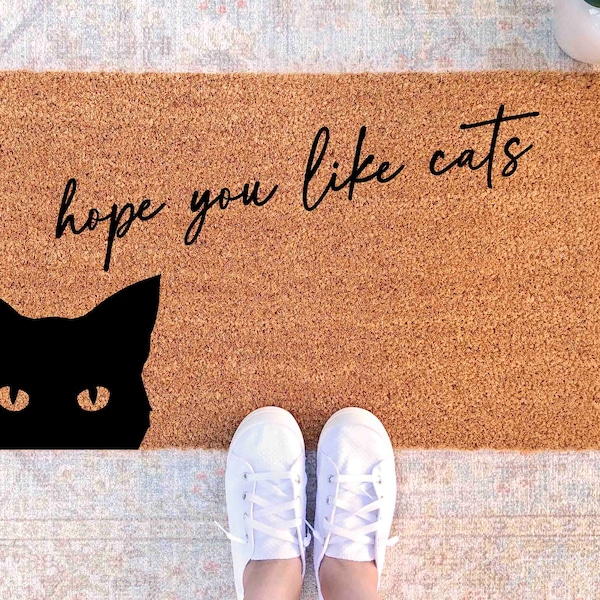 Cat Welcome Mat - Etsy