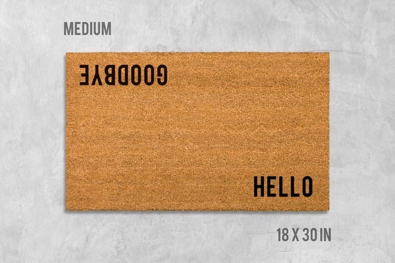 Hello Goodbye Doormat Hello Doormat Hello Goodbye Door Mat - Etsy