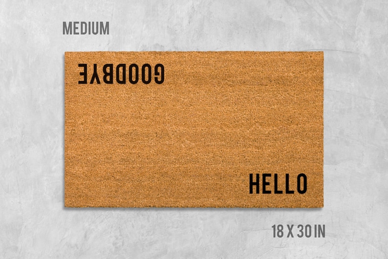 Hello Goodbye Doormat Hello Doormat Hello Goodbye Door Mat - Etsy