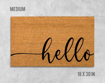 Hello Welcome Mat - Etsy