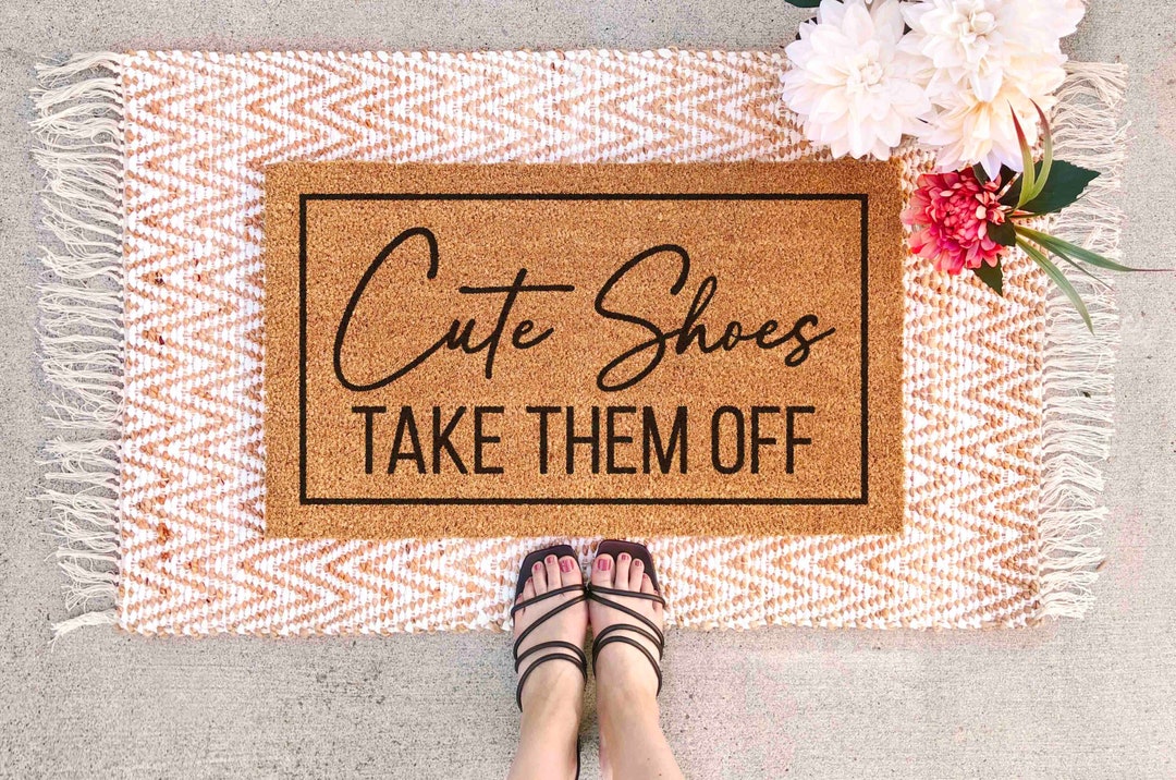 Cute Shoes Doormat Custom Doormat Funny Door Mat Custom Gift for Family ...