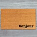 Bonjour Doormat, Bonjour Door Mat, Bonjour Welcome Mat, French Doormat ...