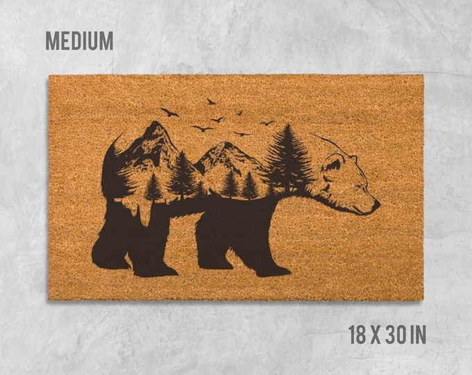 Wild Black Bear Door Mat for Miniature Dollhouse Mini - Etsy