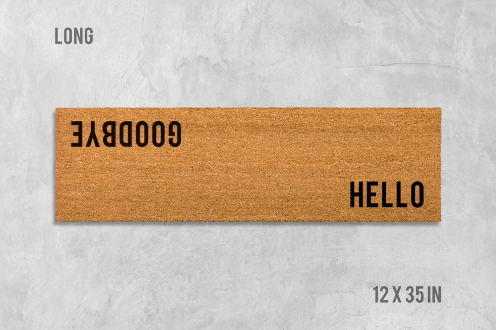 Hello Goodbye Doormat Hello Doormat Hello Goodbye Door Mat - Etsy