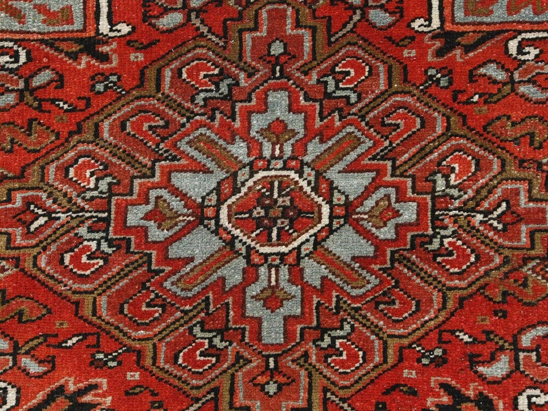 Early 1920's Antique Naturel Old Red Color, Heriz Collection Rug 9'9 X ...