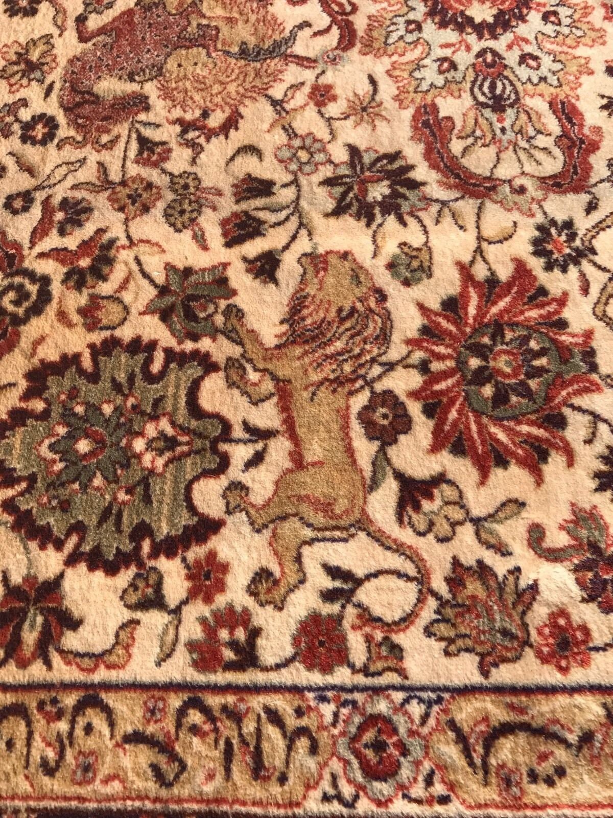 Large Palatial Size Wool Pile Muted Dyes Hunting Ottoman - Etsy