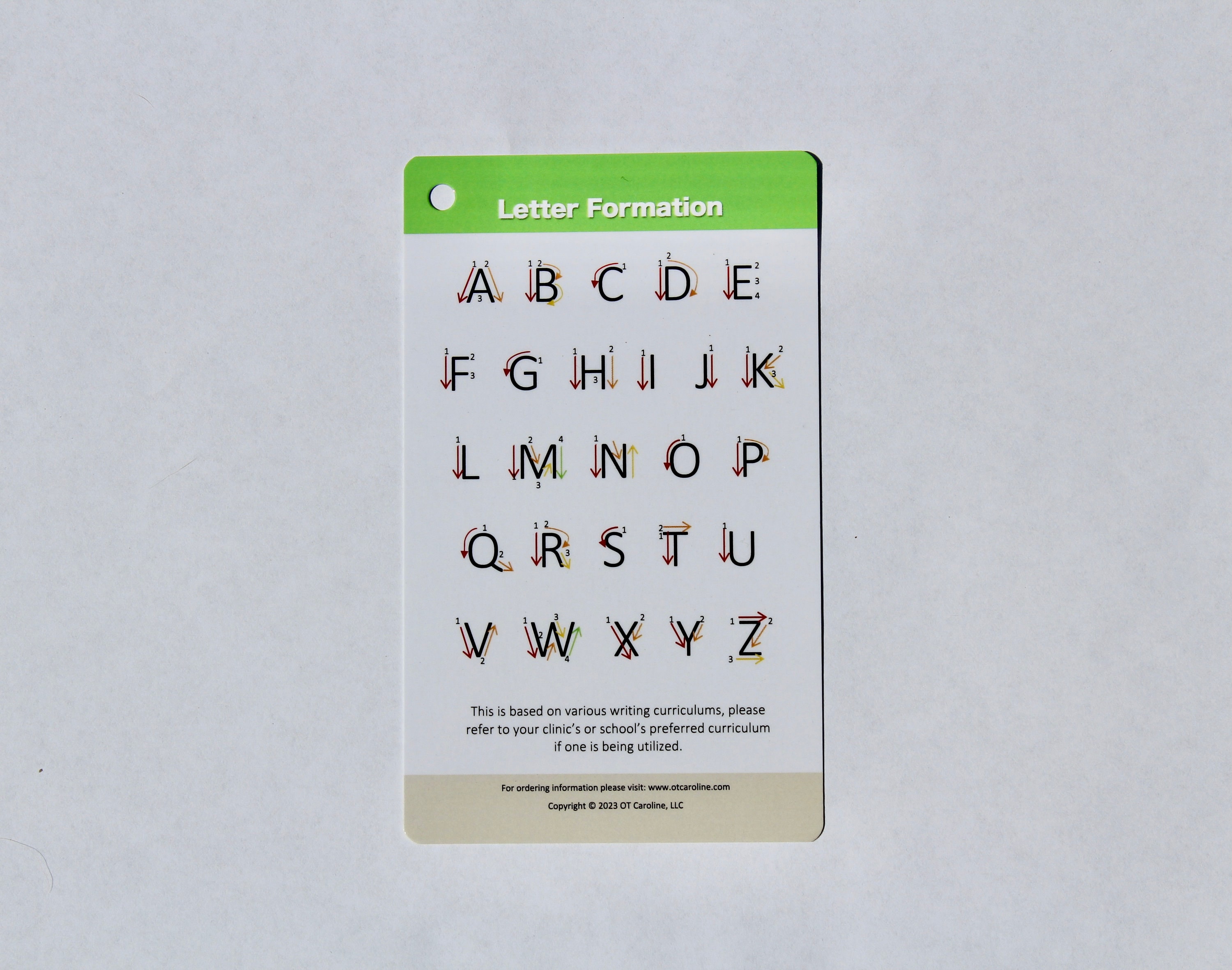 Letter Formation Expansion / Pediatric Pocket Guide for Occupational ...