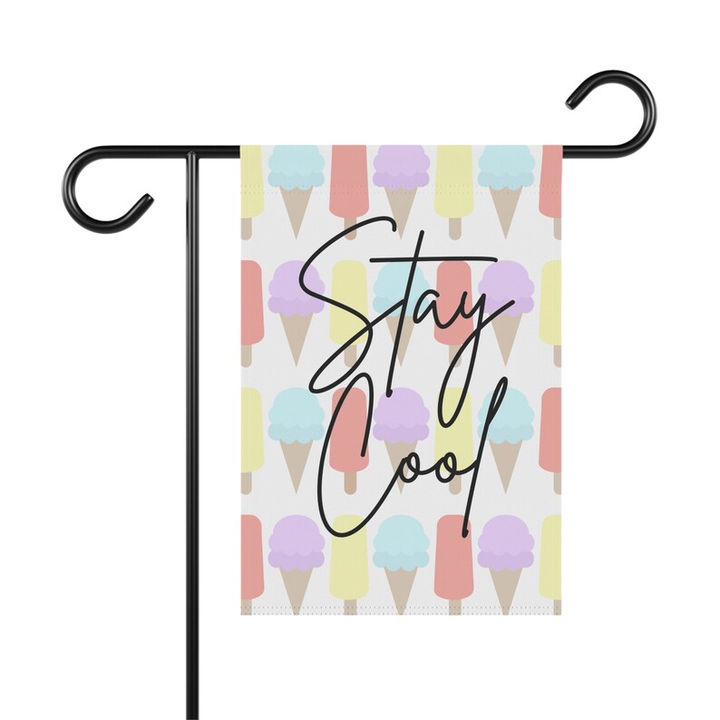 Stay Cool Garden Banner Summer Yard Decor Popsicle Garden Flag ...