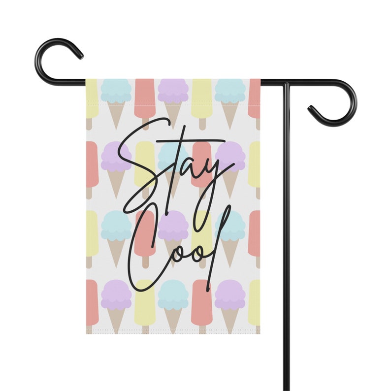Stay Cool Garden Banner | Summer Yard Decor | Popsicle Garden Flag ...