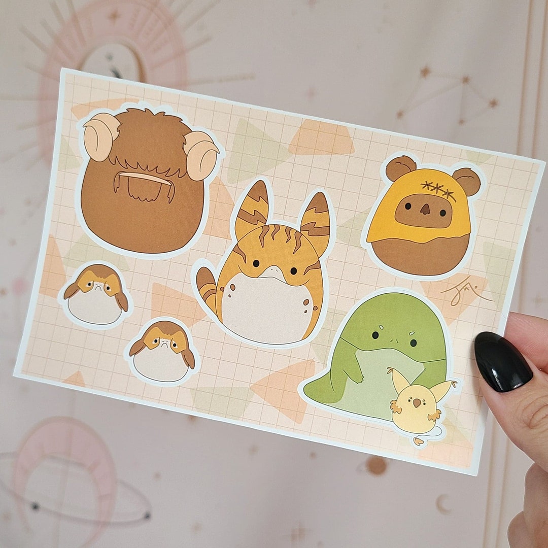 Squishy Creatures Sticker Sheet - Etsy