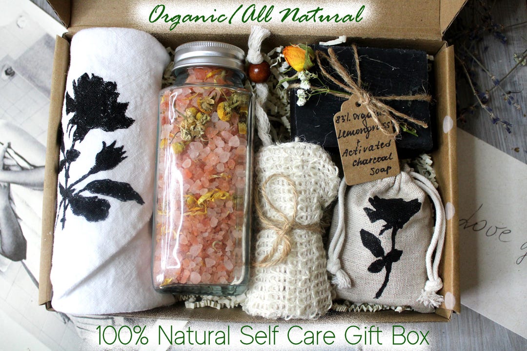 All Natural SPA Gift Box for Women , Handmade Mothers Day SPA Boxes ...