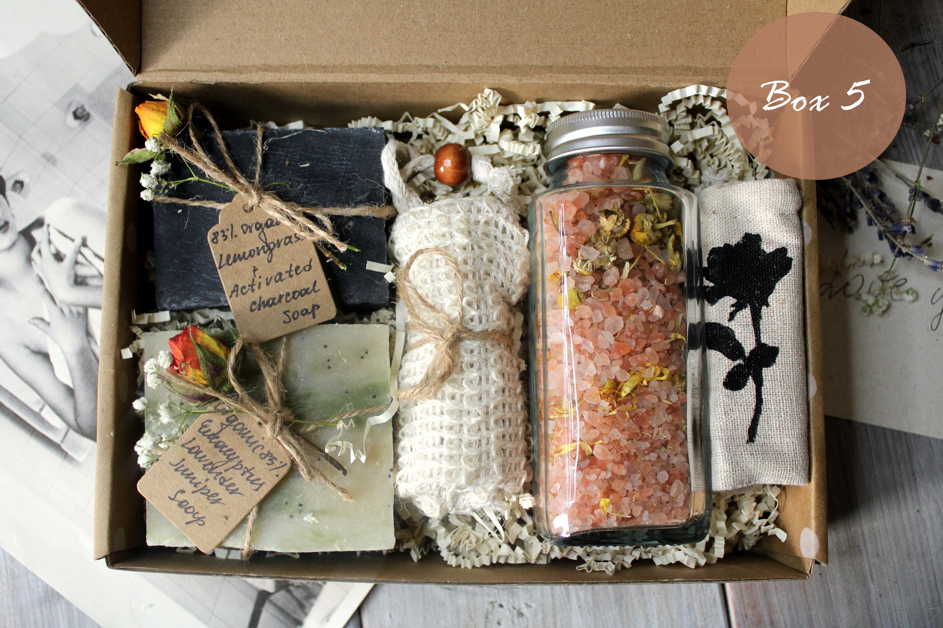 All Natural SPA Gift Box for Women , Handmade Mothers Day SPA Boxes ...