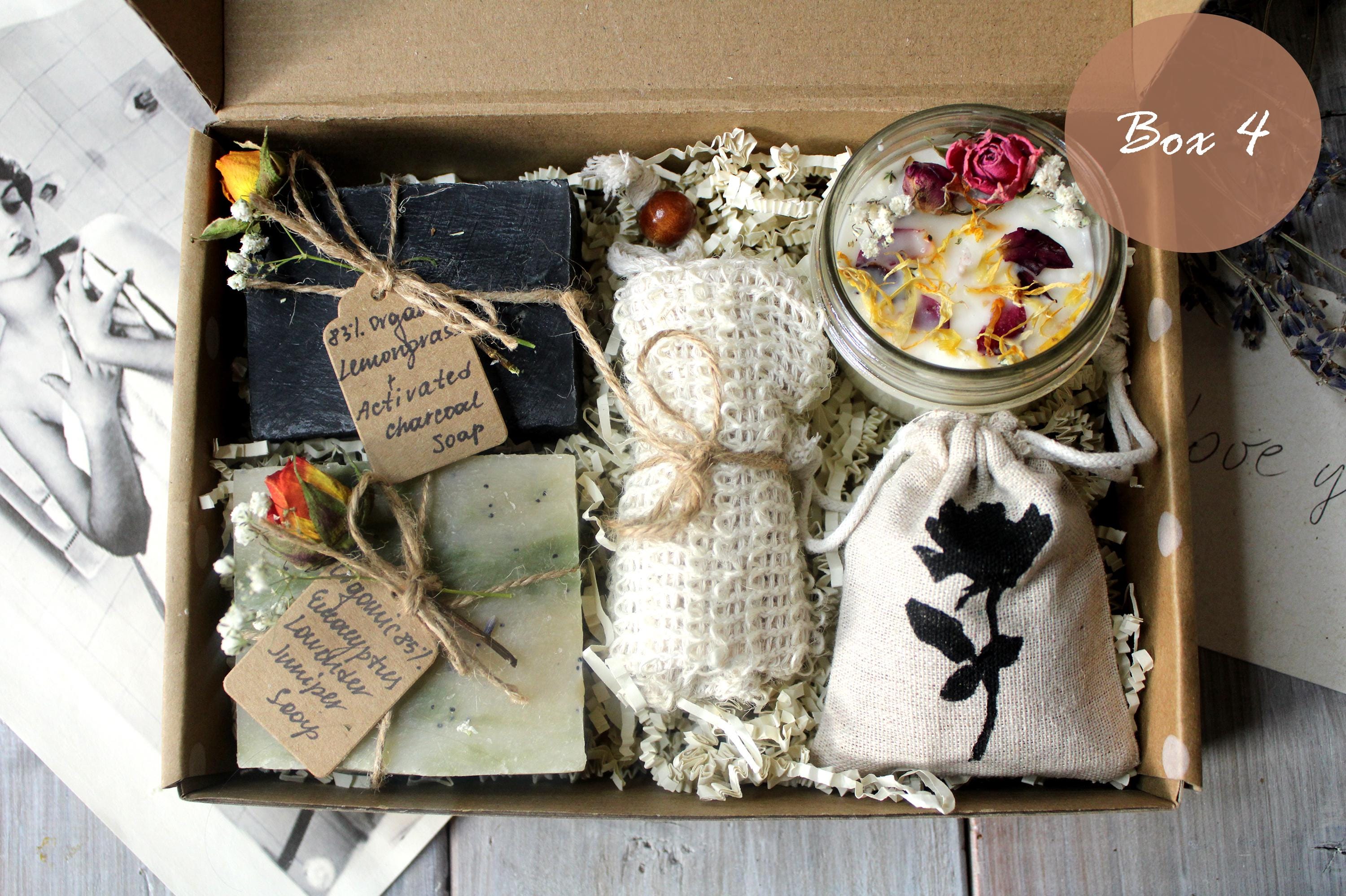 All Natural SPA Gift Box for Women , Handmade Mothers Day SPA Boxes ...