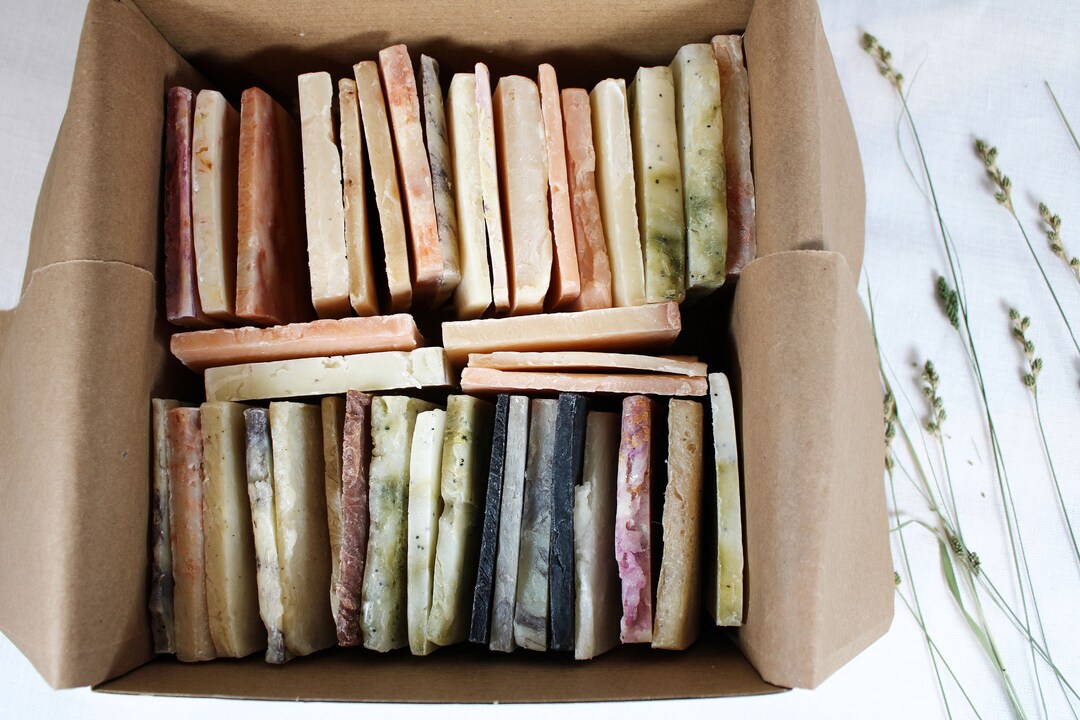 Assorted Handmade Soap Bar Ends / Soap End Bundle / Organic Soap Sampler / Cold Process Soap ...