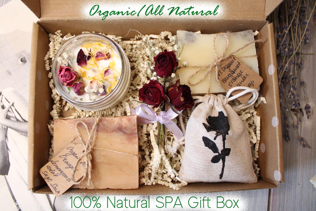 Organic SPA Gift Box for Women , Valentines Day Gift , All Natural Spa ...
