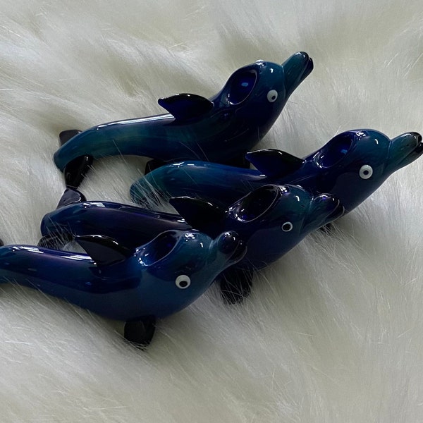 Dolphin Glass - Etsy