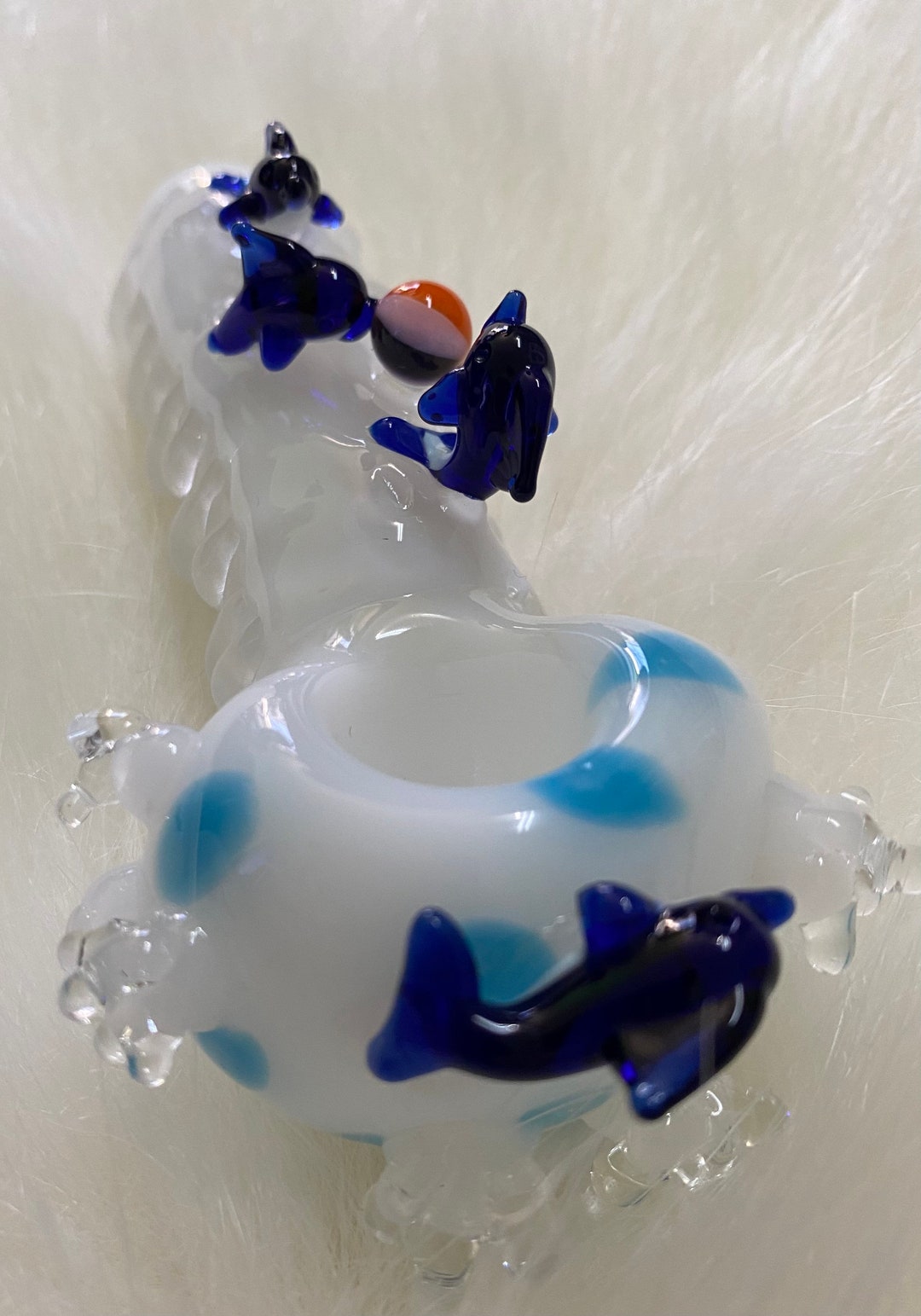 Little Dolphins Glass Hand Pipe, High Quality Pipe, Collectable Pipe ...