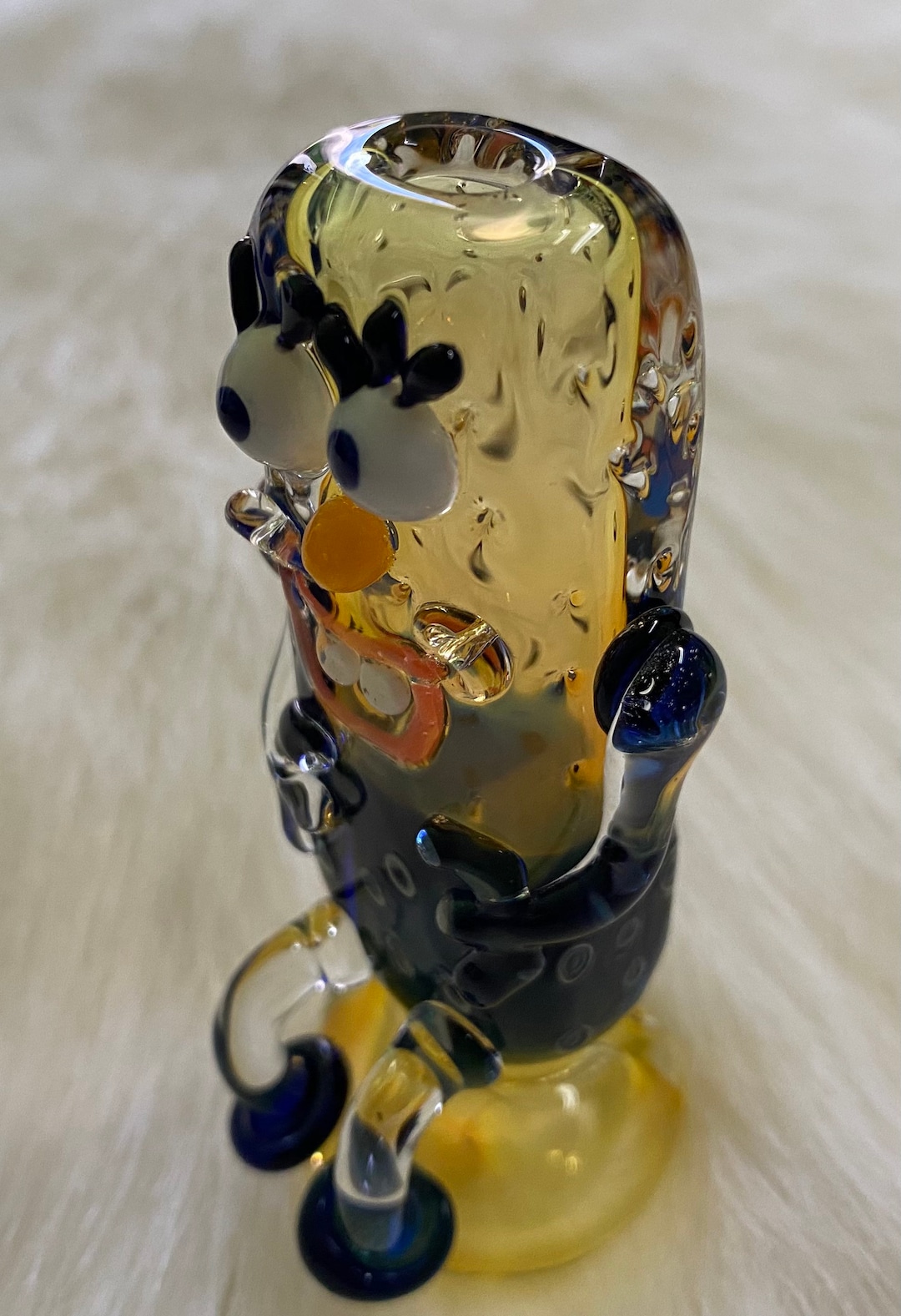 Chilling Bob Fumes Glass Hand Pipe, Gift Pipe, Collectable Pipe, High ...