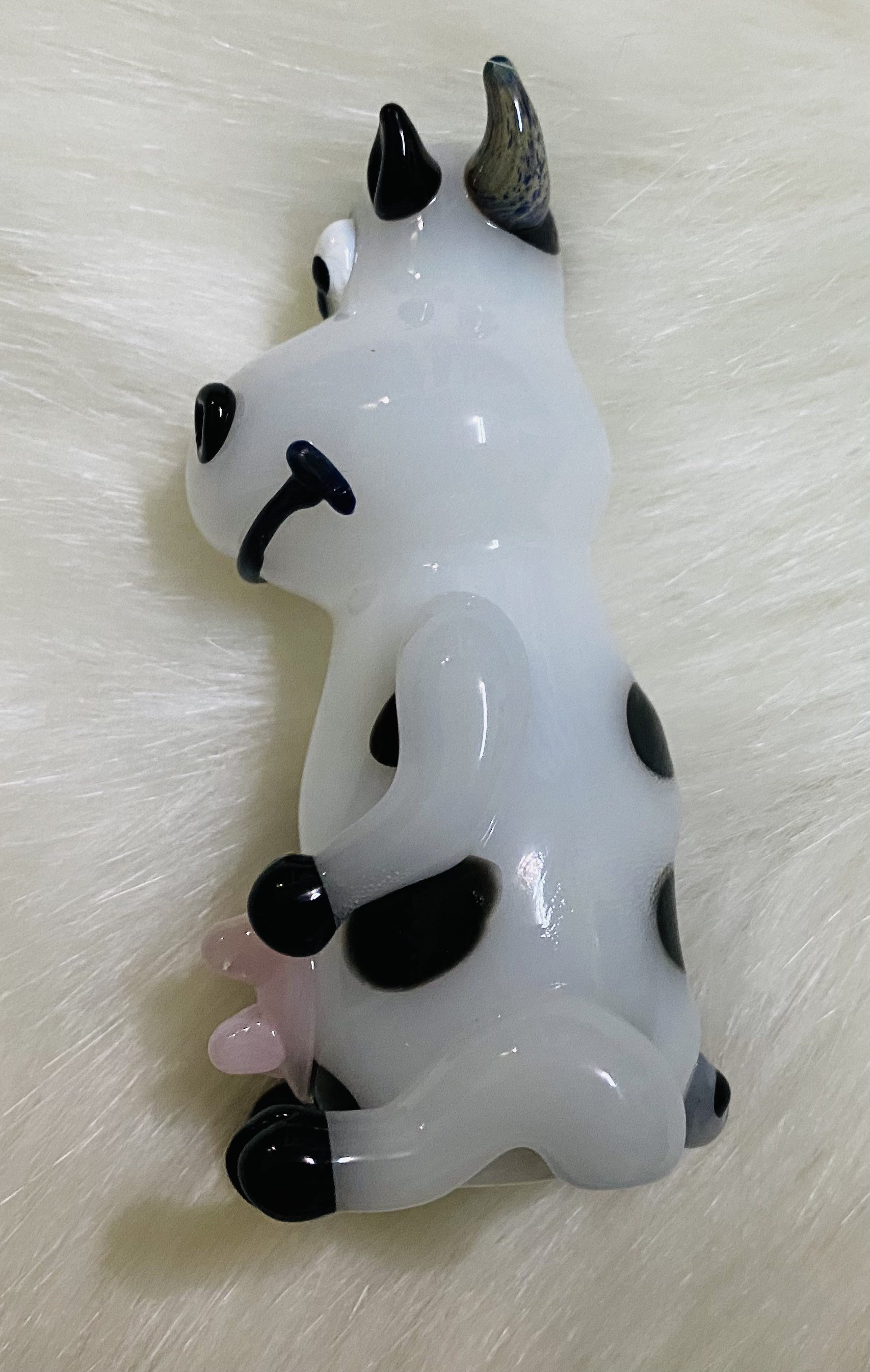 Horn Milk Cow Glass Hand Pipe, High Quality Pipe, Collectable Pipe ...