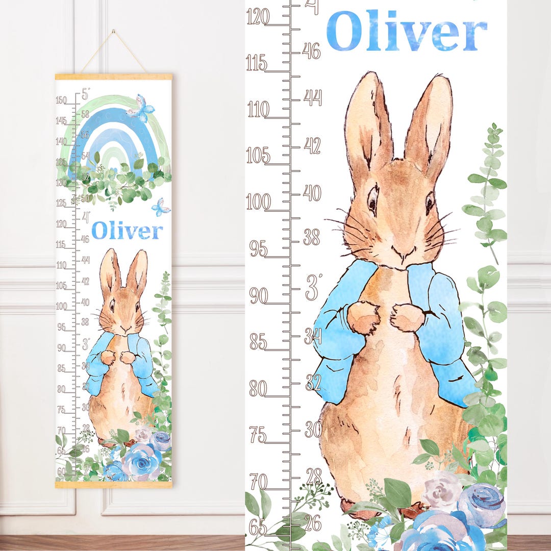 Adorable Peter Rabbit Height Chart: Personalized Growth Chart for Boy's ...