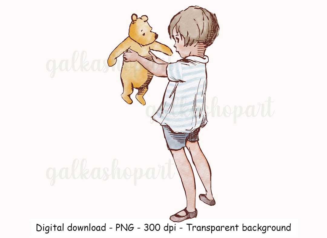 Classic Winnie the Pooh and Christopher Robin Sublimation - Etsy