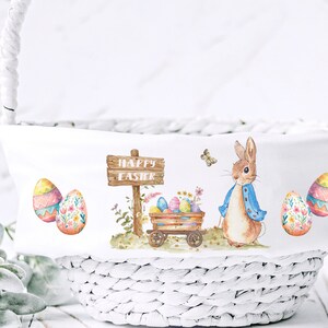 Peter Rabbit Easter Sublimation: Garden Bunny PNG Design, Cart With ...