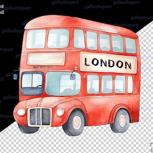 London Watercolor PNG Clipart: VE Day 80th Anniversary Art, Landmarks ...